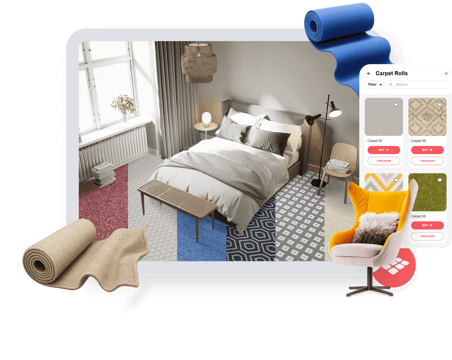 CARPET ROOM VISUALIZER APP | SEE CARPETS IN YOUR ROOM